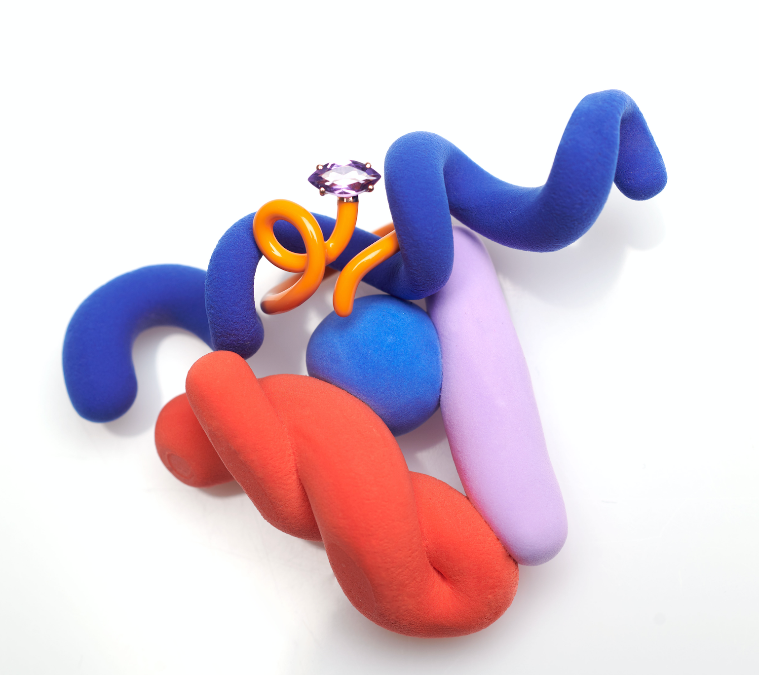 BABY VINE TENDRIL RING IN ORANGE – Bea Bongiasca