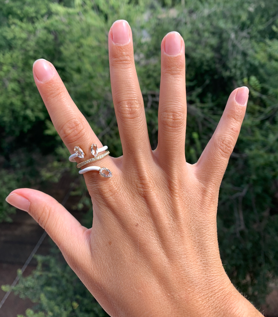 COMPOSABLE VINE RING ~ IN WHITE – Bea Bongiasca