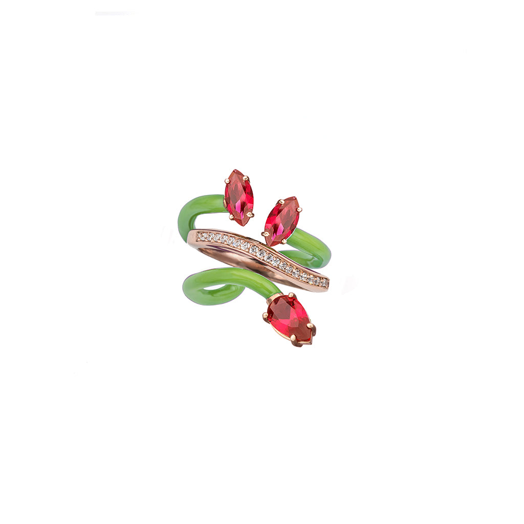 COMPOSABLE VINE RING IN GREEN – Bea Bongiasca