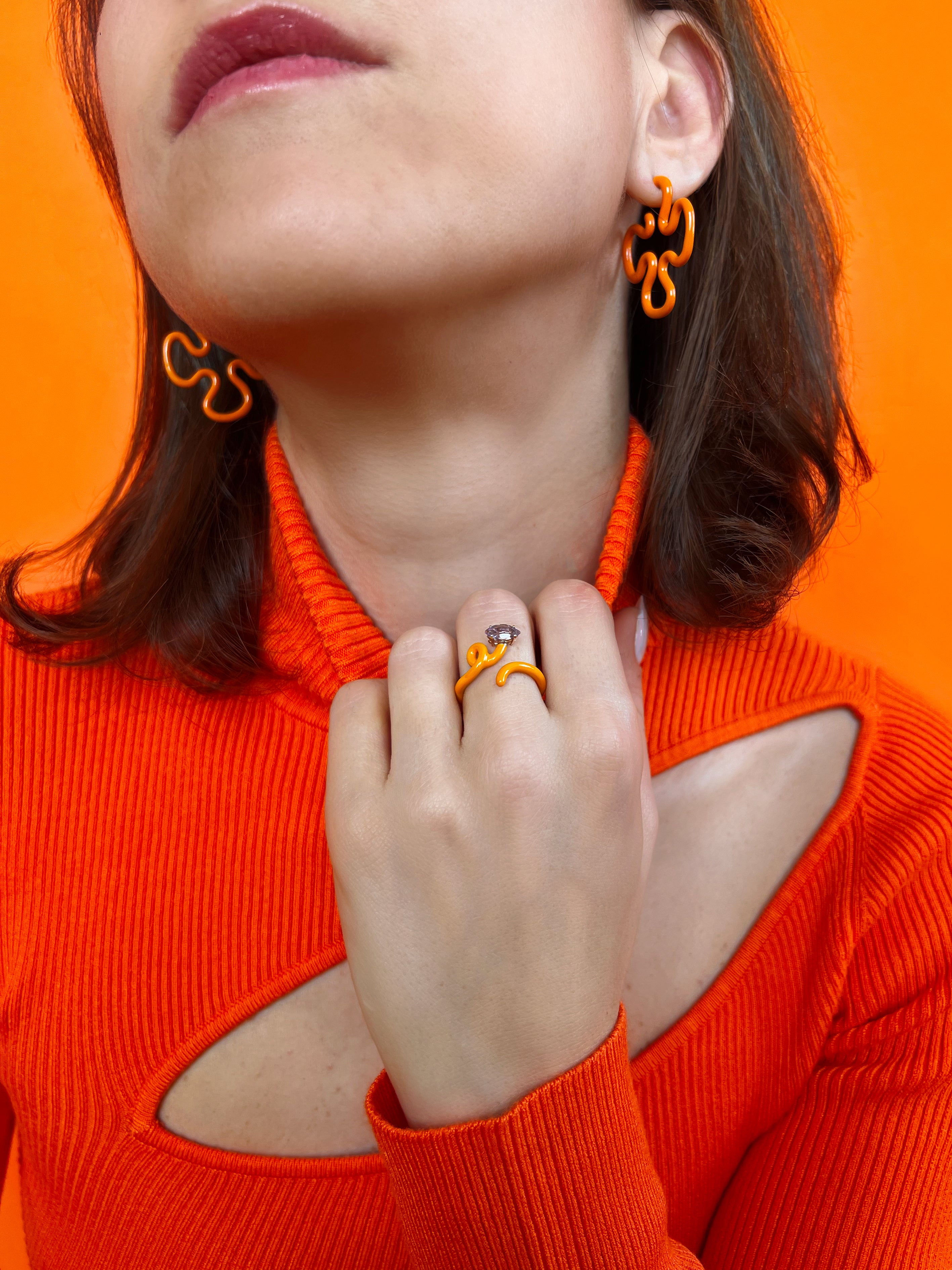 BABY VINE TENDRIL RING IN ORANGE – Bea Bongiasca